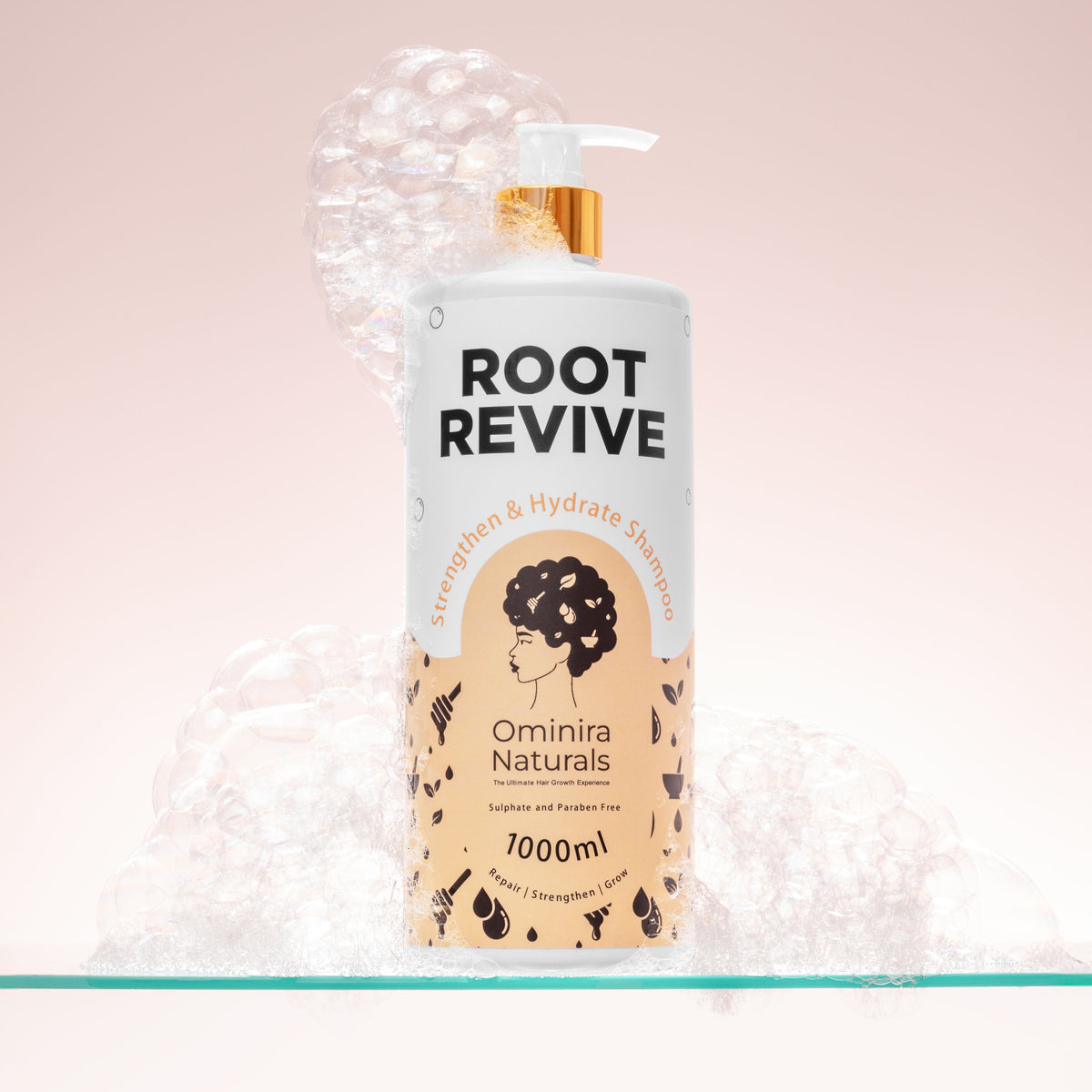 Root Revive – Strengthen & Hydrate Shampoo – Ominira Naturals